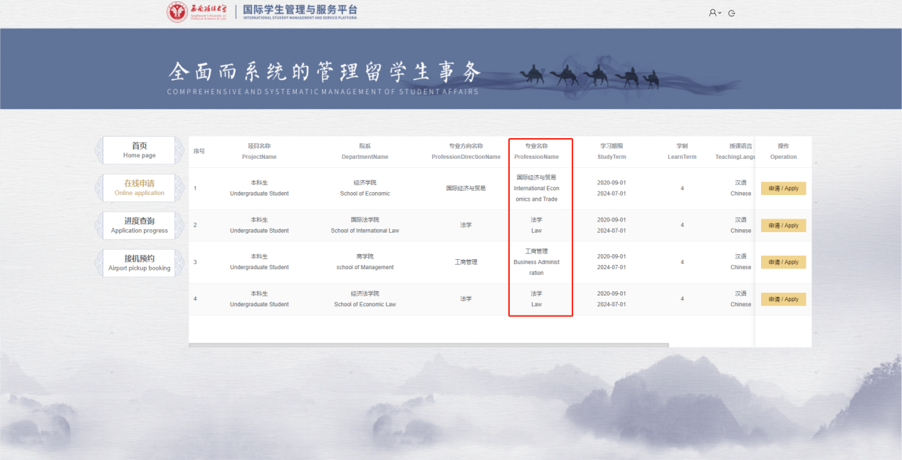 SWUPL of International Education 留学西政网